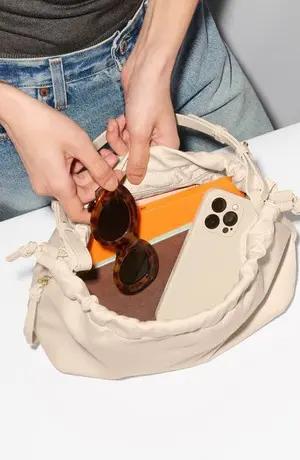 Mz Wallace Small Waverly Nylon Shoulder Bag - Buff