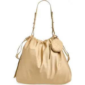 Mz Wallace Waverly Nylon Shoulder Bag Buff