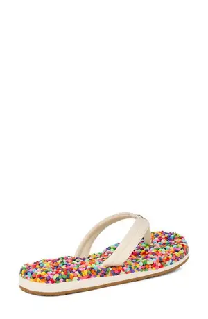 Sanuk Bubblecush Flip Flop - Rainbow Confetti