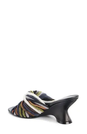 Dries Van Noten Dented Wedge Slide Sandal