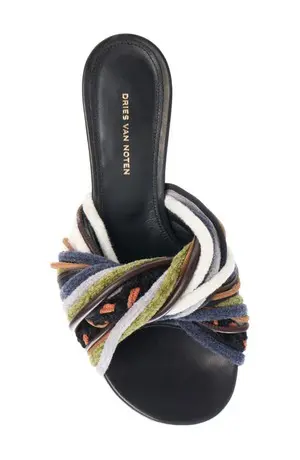 Dries Van Noten Dented Wedge Slide Sandal
