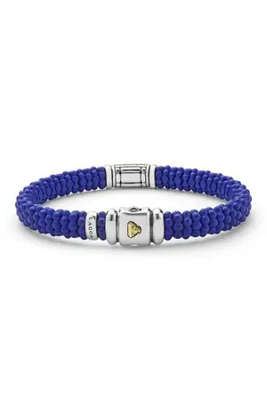 Lagos Two-tone Ceramic And Diamond Bracelet