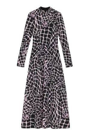 UNTITLED IN MOTION Speculus Turtleneck Jersey Maxi Dress - Folds