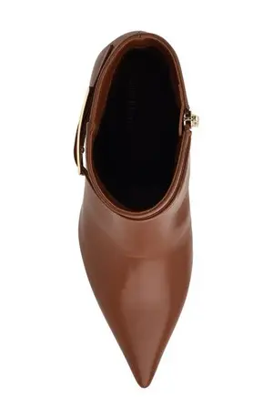 Calvin Klein Pointed Toe Booties - Cognac