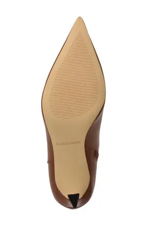 Calvin Klein Pointed Toe Booties - Cognac
