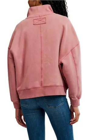 Free People Cotton-blend Pullover - Salsa