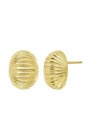 Bony Levy 14k Gold Textured Dome Stud Earrings - 14k Yellow Gold