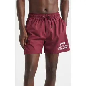 Amiri Club Swim Trunks - Wine