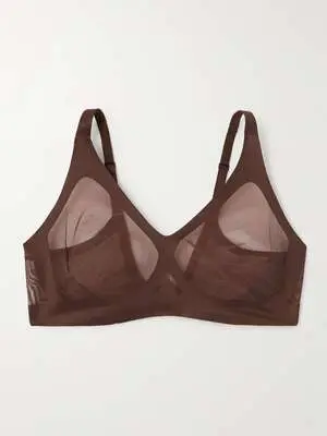 Spanx Spanxsupersmooth Sheersense Stretch Soft-cup Bralette Dark Brown