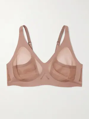 Spanx Spanxsupersmooth Sheersense Stretch Soft-cup Bralette - Taupe