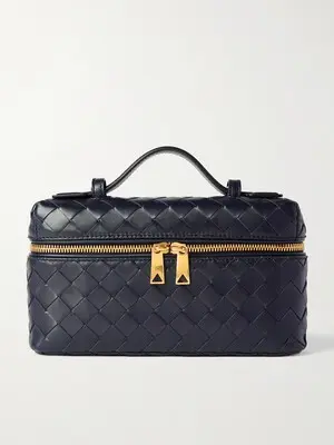 Bottega Veneta Intrecciato Leather Vanity Tote - Blue