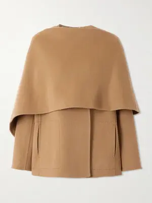 Altuzarra Dak Layered Draped Wool-blend Felt Coat - Brown
