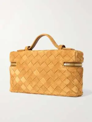 Bottega Veneta Vanity Mini Intrecciato Suede Tote