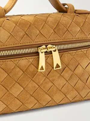 Bottega Veneta Vanity Mini Intrecciato Suede Tote