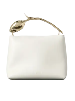 Erdem Bloom Mini Leather Clutch - White