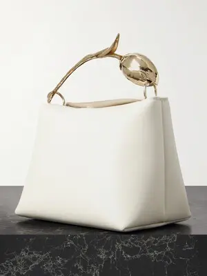 Erdem Bloom Mini Leather Clutch - White