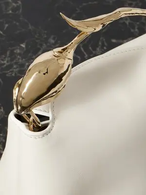 Erdem Bloom Mini Leather Clutch - White