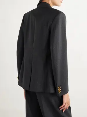 Bottega Veneta Double-breasted Wool-twill Blazer - Black