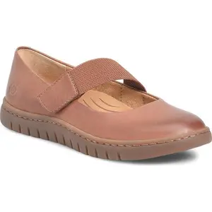 BØRN Mary Jane Flat - Dark Tan Leather