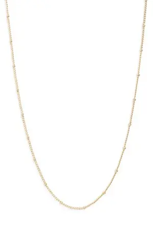 THE SIS KISS Baby Station Chain Necklace - Gold