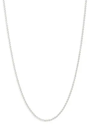 THE SIS KISS Skinny Cable Chain Necklace - Silver