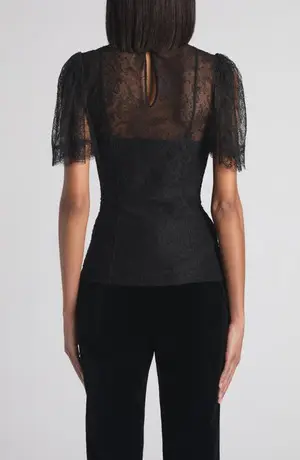 Alexander McQueen Floral Lace Corset Top