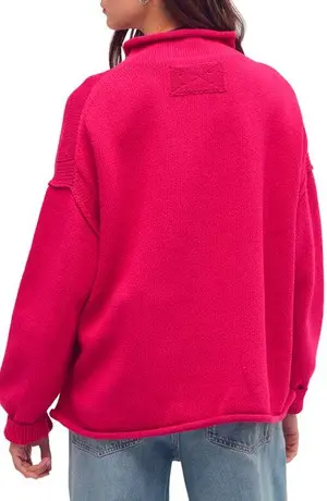 Free People Torres Turtleneck Sweater - Sugar Rush