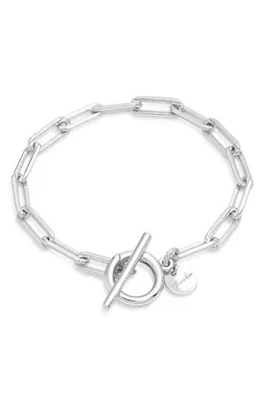 THE SIS KISS Keepsake Chain Link Bracelet Silver