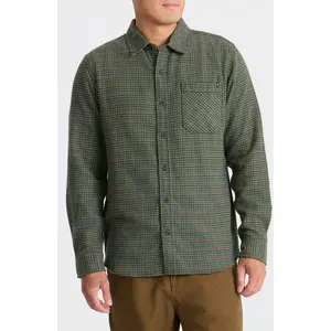 ROARK Crossroads Organic Cotton Button-up Shirt - Dark Forest
