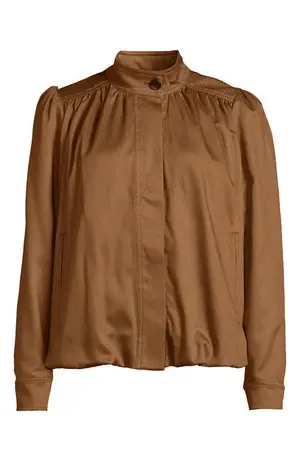 LANDS' END Drapey Twill Bubble Hem Jacket