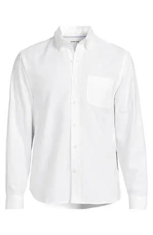 LANDS' END Traditional Fit Comfort-first Sail Rigger Oxford Shirt - White