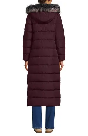 LANDS' END Down Maxi Winter Coat - Lush Burgundy