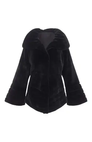 Gorski Genuine Shearling Reversible Jacket - Black/black