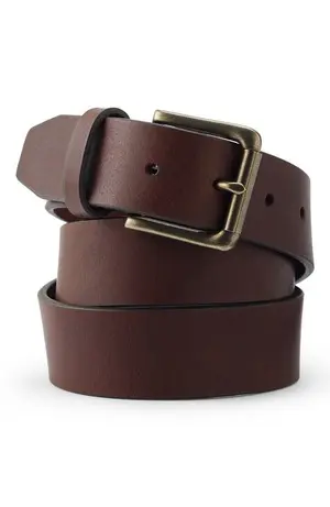 LANDS' END Leather Jean Belt - Brown