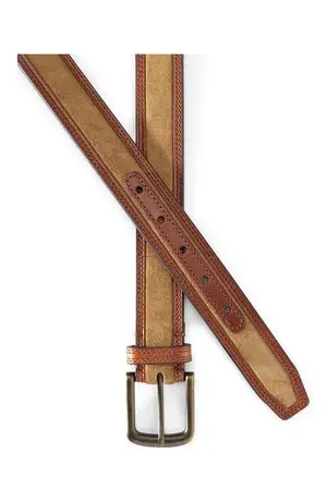 LANDS' END Leather Jean Belt - Light Brown Multi