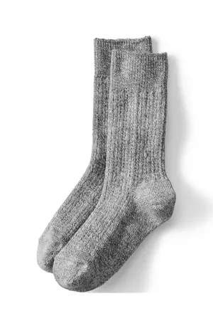 LANDS' END Marl Crew Socks - Black