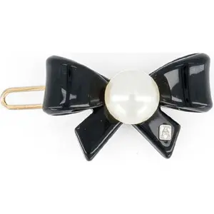 Alexandre De Paris Poesie Acetate And Pearl Side Barrette - Black