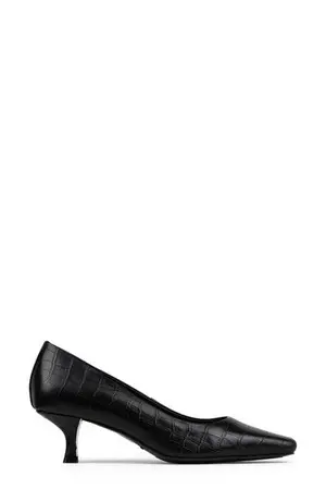 DONALD PLINER Kimbra Square-toe Pump - Black