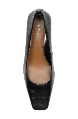 DONALD PLINER Kimbra Square-toe Pump - Black