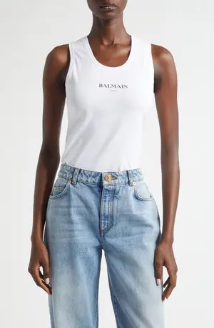 Balmain Graphic Camis Tanks For Women