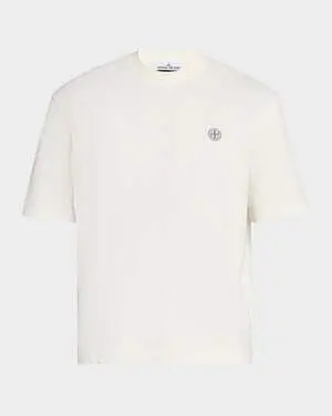 Stone Island Cotton Short Sleeve T-shirt - Ivory