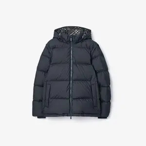 Burberry Detachable Sleeve Puffer Jacket - Navy