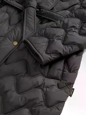 Woolrich Chevron-quilted Hooded Coat - Black