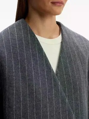 12 STOREEZ Pinstripe Double-breasted Coat