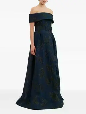 Rebecca Vallance Off-shoulder Floral Gown