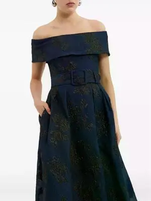 Rebecca Vallance Off-shoulder Floral Gown