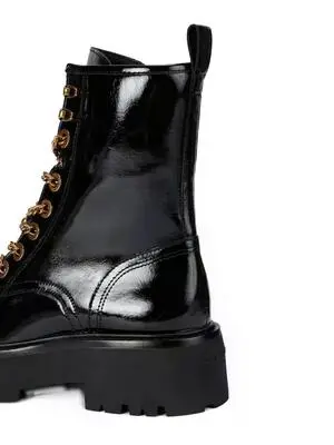 Kurt Geiger Matilda Charm Patent Leather Ankle Boots