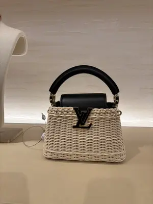 LOUIS VUITTON Capucines Mini Handbag - Beige/black