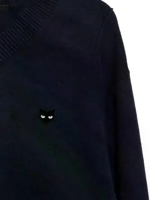 SONGZIO Cat-embroidered Pullover