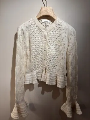 Chloé Pointelle Knit Cardigan